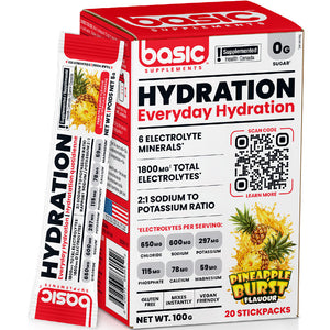 Basic Supplements Hydration 20x5g Stick Packs — Popeye's Supplements ...