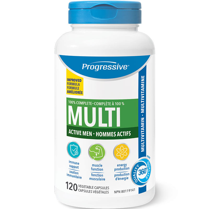 Progressive Active Men's Multivitamin 216 Vcaps — Popeye's Supplements ...