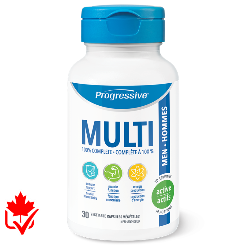 Progressive Active Men's Multivitamin 30 Vcaps — Popeye's Supplements ...
