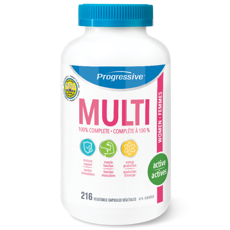 Progressive Active Women's Multivitamin 216 Vcaps — Popeye's ...