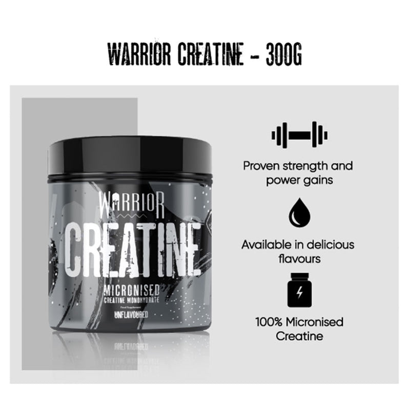 Warrior Micronized Creatine Monohydrate 300g — Popeye's Supplements Ontario